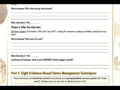Interview Stress Management – Complete Lesson Pack | Career Readiness & SEL