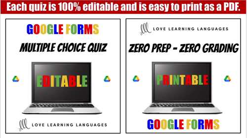 French Reading Comprehension Quiz Bundle - ALL LEVELS - Digital and ...