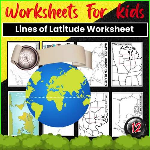 Printable Map Lines of Latitude Worksheet by Lib Anatomy school | TPT