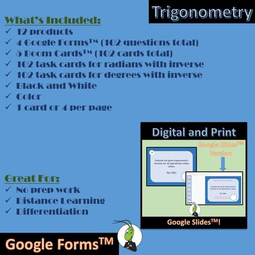 Inverse Trigonometry Unit Circle Degrees and Radians | Google | Boom ...
