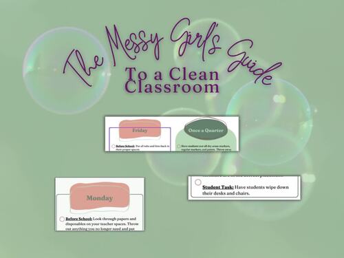 The Messy Girl's Guide to a Clean Classroom (Weekly Checklist) by ...