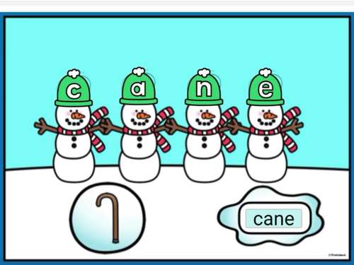 Boom Cards CVCe Words Magic E Winter Digital Distance Learning by ...