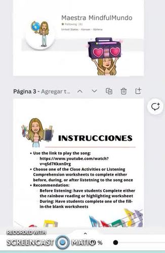 El Futuro Spanish Song Cloze Activity: Eninantos Verdes-Tu cárcel