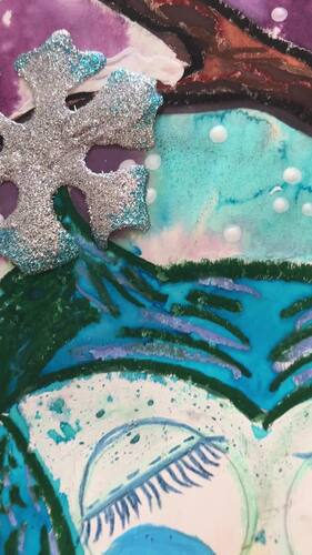 Winter Owl in a Tree DRAWING Art Project with a Wax Resist Painting Lesson