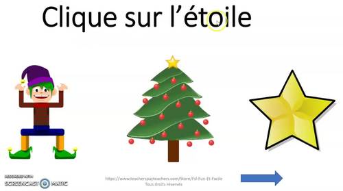 Christmas Interactive Quiz French vocabulary by FSL Fun et Facile