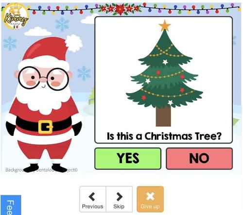 Christmas Answering Yes or No Questions Boom Cards by Teacher Kimmy