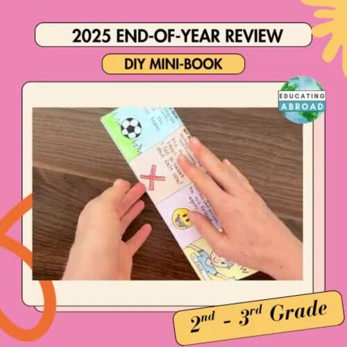 New Year 2025 Activity | Reflection Mini-Book for 2nd & 3rd Grade