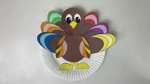 Turkey Paper Plate Craft and Speech Therapy Lesson Plans with Visual ...