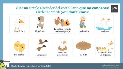 Reading Comprehension El Patito Feo Digital and Print BUNDLE by Sra Valeria