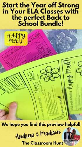 Middle Grades ELA Back to School Bundle | Back to School ELA Middle School