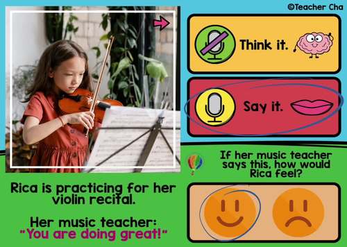 Perspective Taking 6 Social Filter Think It vs Say It No Print No Prep ...