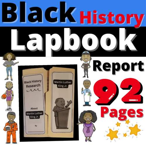 Black History Biography Lapbook Research Report Activity Writing