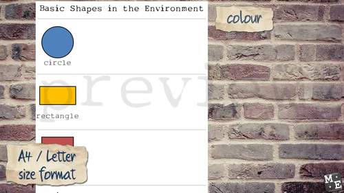 2D SHAPE CLASSIFICATION Basic Shapes in Our Environment Cut and Paste ...