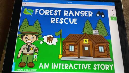 Forest Ranger Rescue Boom Book (Boom Card Activity) Distance Learning