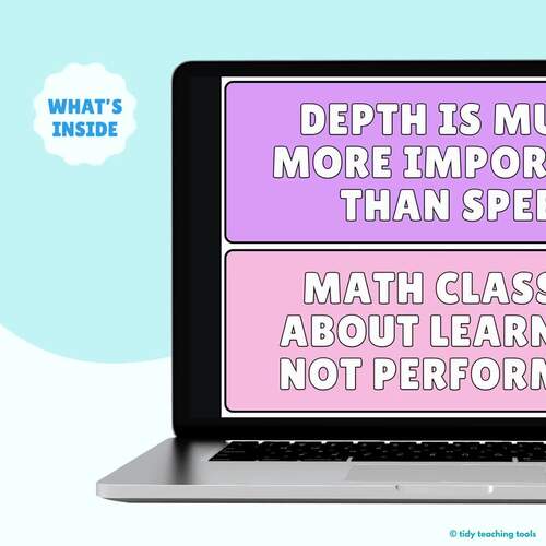 Growth Mindset Posters for a Positive Math Classroom (Dr. Jo Boaler)