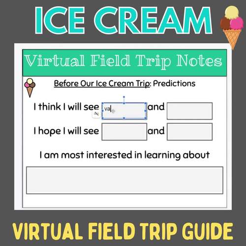Ice Cream Shop or Ice Cream Factory Virtual Field Trip Guide ...