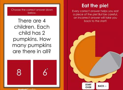 Thanksgiving Multiplication Math Game for PowerPoint™ by 3rd Grade Engaged