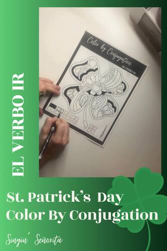 IR-St. Patrick's Day Color By Conjugation by SinginSeñorita | TPT