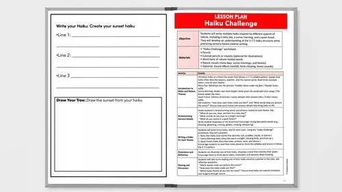 Nature Haiku Poem Writing Pack for Younger Grades (Poetry Unit) | TPT