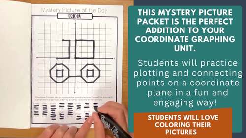 Coordinate Plane Mystery Pictures, First Quadrant and Four Quadrant Graph