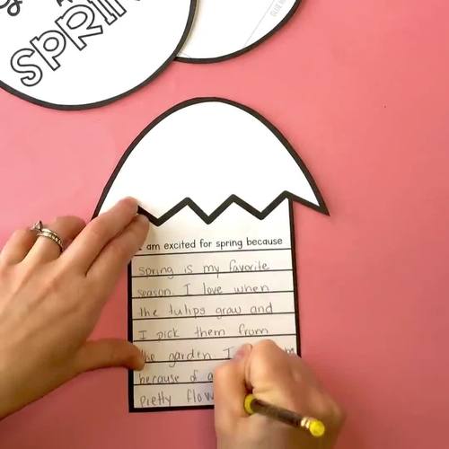 EGG-cited About Spring | Craft and Writing Prompt | TPT