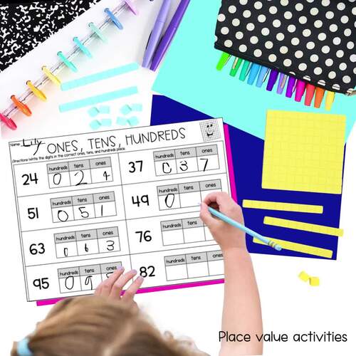 First Grade Math GROWING BUNDLE Place Value Time Money by I Love 1st Grade