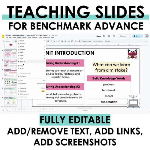 Units 1-5 Teaching Slides HALF-YEAR BUNDLE | Kindergarten | Benchmark ...