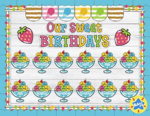 Ice Cream, Birthday Display, Summer | Back to school | Classroom Decor
