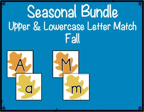 The Seasons Upper & Lowercase Letter Match Games | TPT