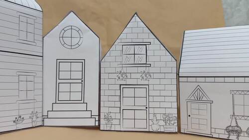 3D Printable Paper Houses Templates | Craft Activities For Kids | TPT
