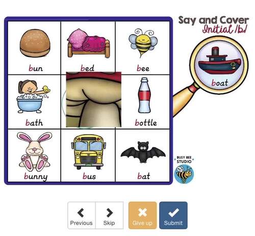 Articulation Games for Speech Therapy Boom Cards Bundle B D F V T P