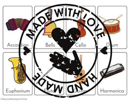 Montessori Musical Alphabet/Instruments from A-Z/Montessori 3 Part ...