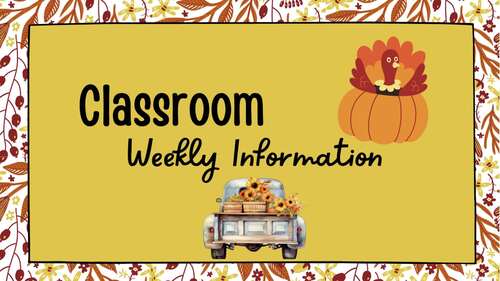 2025-2026 Weekly Classroom Slides (Week 12) by The Chalkboard Farmhouse