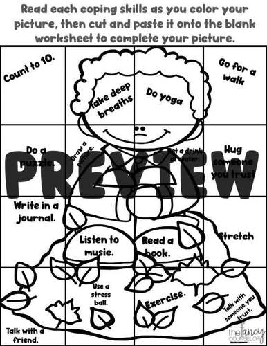 Fall Leaf Fun Themed Coping Calming Strategies Puzzles by The Fancy ...