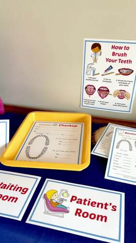 Dentist Office Pretend Play Printables by Confetti Crate | TPT
