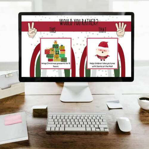 Christmas WOULD YOU RATHER? Questions This or That? Morning Meeting ...