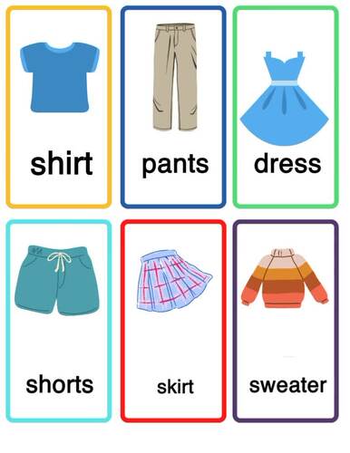 clothing Flashcards-Clothing Vocabulary Flashcards by Teaching is The ...