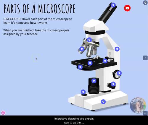 Parts of a Microscope Interactive Diagram by Science Lessons That Rock