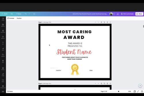 End of the Year Student Awards Social Emotional Learning Themed | TPT