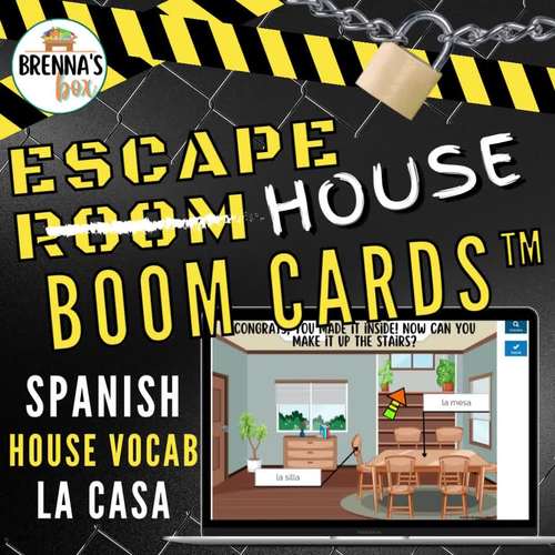 Escape Room - La Casa Spanish House Vocabulary - BOOM Cards DIGITAL and ...