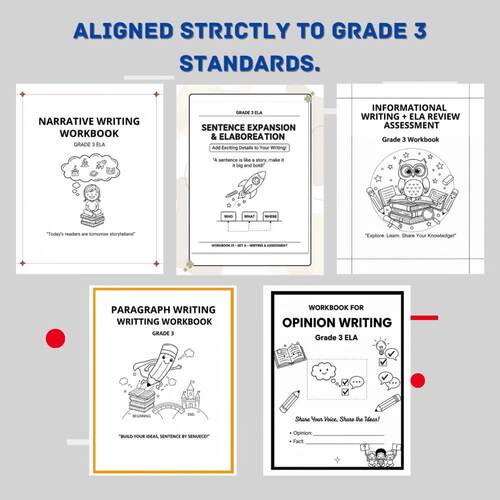 Grade 3 Writing & Assessment Bundle | Paragraph, Narrative, & Opinion ...
