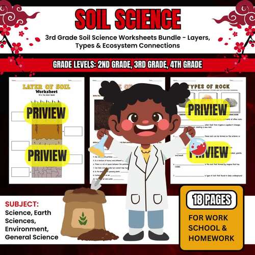 3rd Grade Soil Science Worksheets January - Layers Types & Ecosystem ...