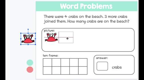 Kindergarten & First Grade Digital Word Problems || Distance Learning