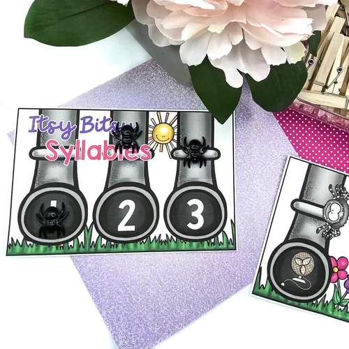 Itsy Bitsy Spider Counting Syllables Activity - Nursery Rhymes Literacy ...