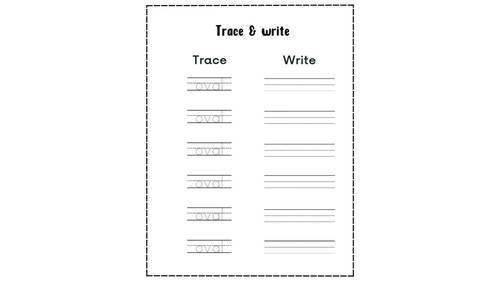 TRACE AND WRITE WORKSEET / TRACE AND WRITE EXERCICES | TPT