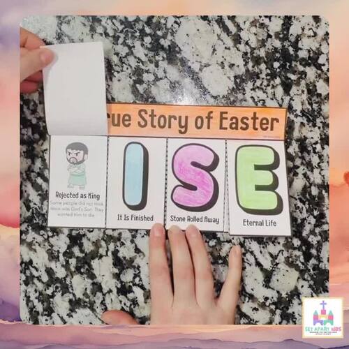 Resurrection Easter Story Flip Book Craft | Easter Christian Activity ...
