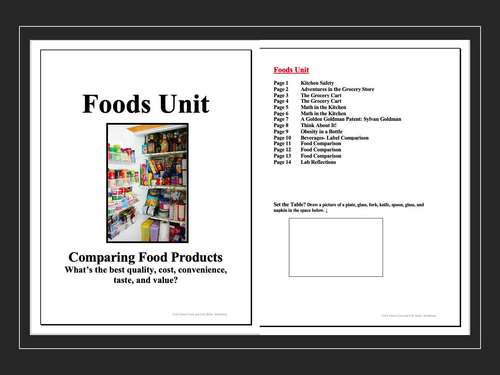 Cooking Lessons and Food Lessons | FACS, Business, Life Skills | TPT