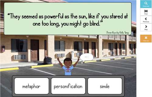 Three Keys by Kelly Yang | Figurative Language Task Cards | Digital ...