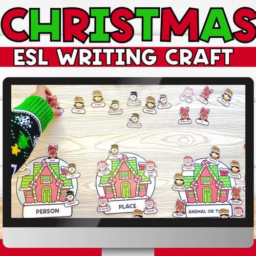 ESL Christmas Santa's Workshop Noun Sorting Center: Person, place ...