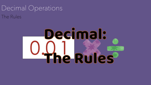 MONTESSORI DECIMAL MULTIPLICATION and DIVISION: The Rules Presentation
